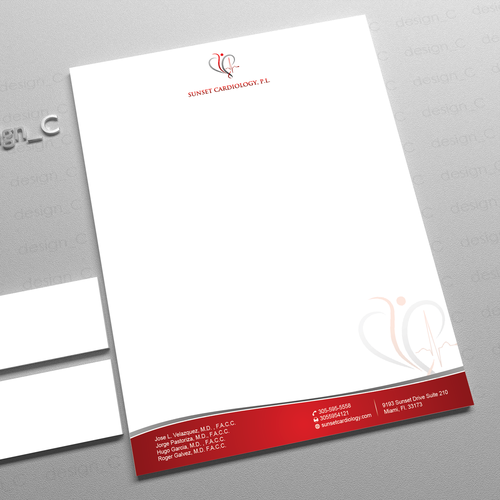 CReate a professional letterhead for a cardiology practice ...