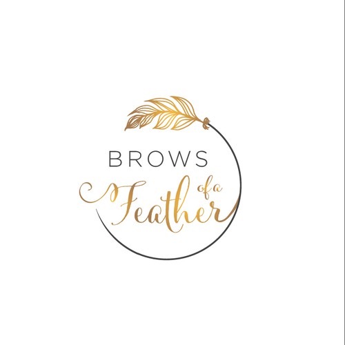 A girly and pretty logo for Brows of a Feather | Logo design contest