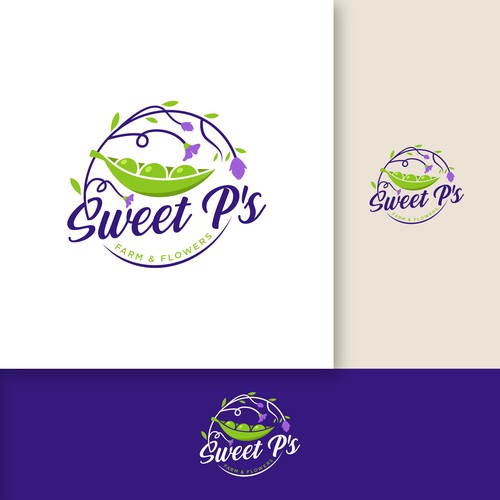 Designs | Viney Three peas in a pod with flower | Logo design contest