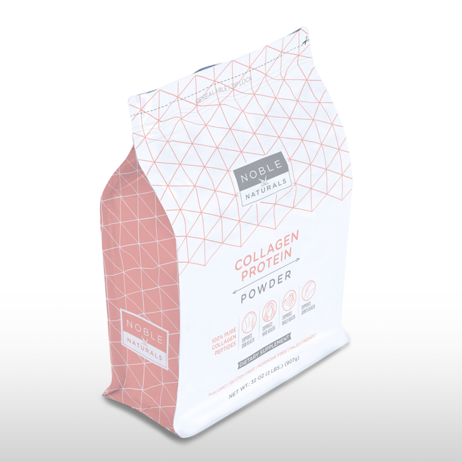 Creative bag design for collagen protein powder | Product packaging contest