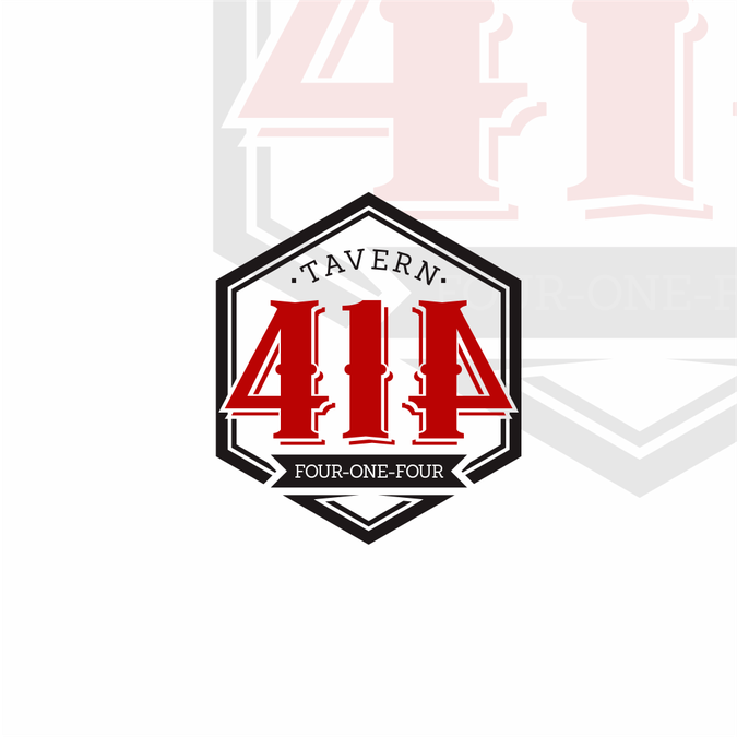 Create a logo for Tavern 414 (spelled out), that will attract a food ...