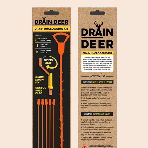 Guaranteed! stylish kraft blister packaging for drain deer: drain ...