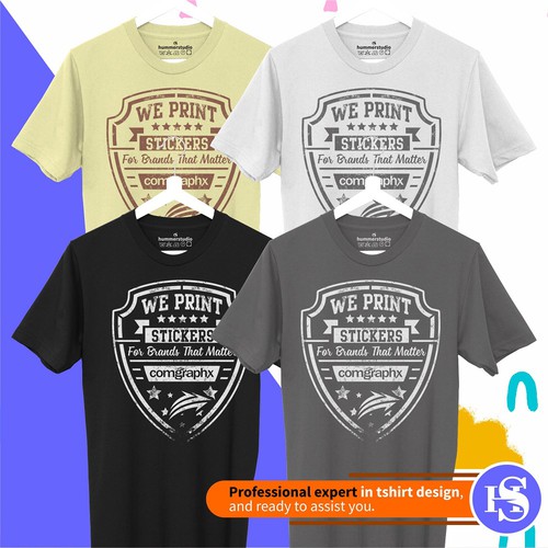 Create trending tee-shirt graphic for fun sticker company! | T-shirt ...