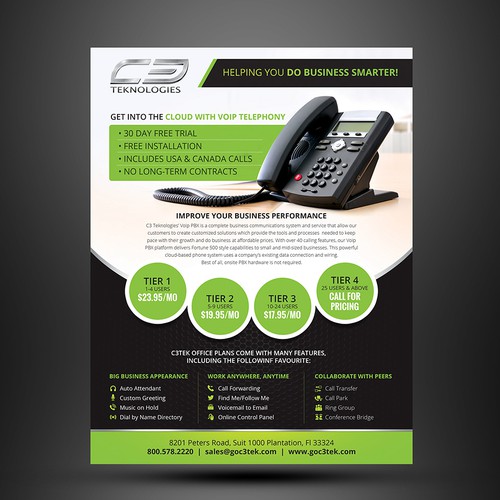 Full Page Flyer for Telecom Phone Services | Postcard, flyer or print ...