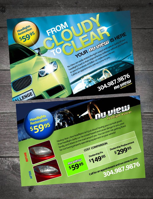 Car Product - Postcard Advertisement Design | Print or packaging design ...