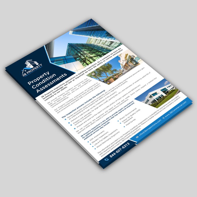 Need a modern 1-Pg Flyer For Commercial Inspection Company | Postcard ...