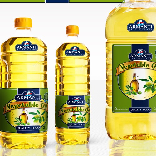 New product label Armanti Vegetable Oil | Product label contest