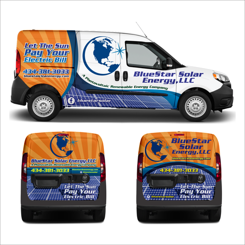 Bold Solar Energy design for Van | Car, truck or van wrap contest