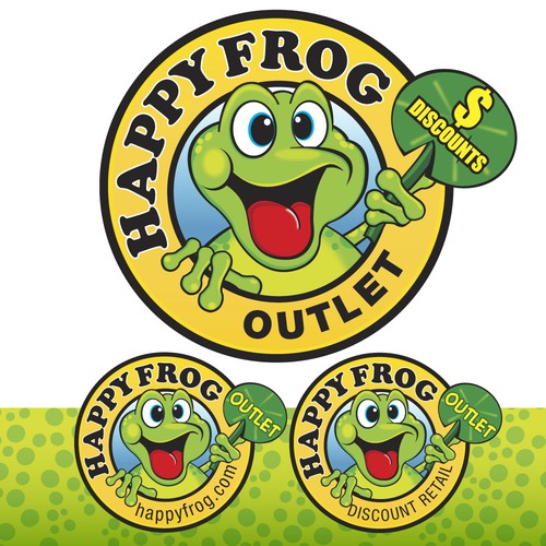 Create a Cool Modern Happy Frog illustration for Happy Frog Outlet ...