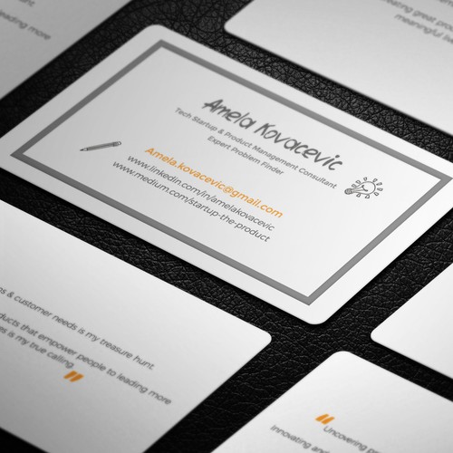 Business card for a Product Manager: Theme inspired by whiteboard ...