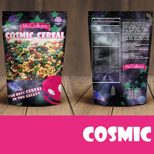 Fun Breakfast Cosmic Cereal | Product packaging contest
