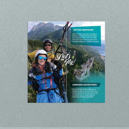 Designs | Flyer for tandem paragliding experiences in the Alps and over ...