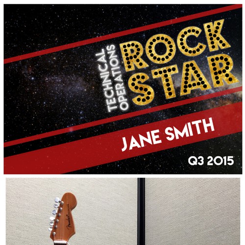 Award Insert for a Rockstar | Card or invitation contest