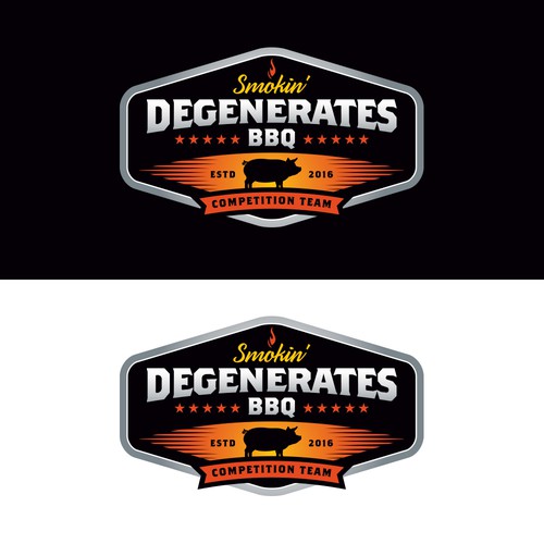 Create a cool hip logo for our competitive BBQ team | Logo design contest