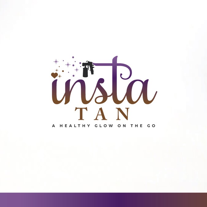 A spray tan salon possibly a logo with a spray tan gun looping in the ...