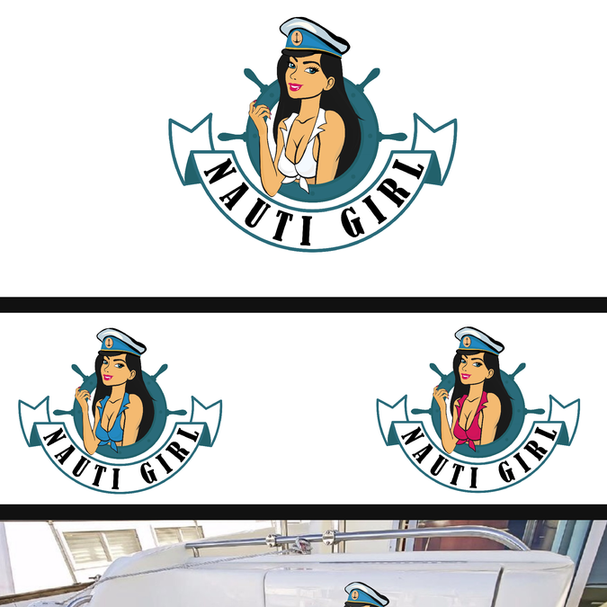 A sexy classy logo for our new boat the "Nauti Girl" | Logo design contest