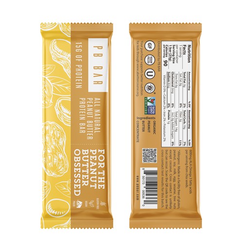 Design the packaging for an all-natural, peanut butter protein bar ...