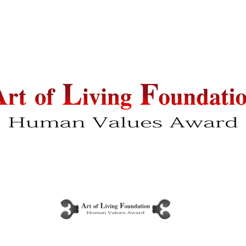 Art of Living Foundation Human Values Award needs a new Logo Design ...