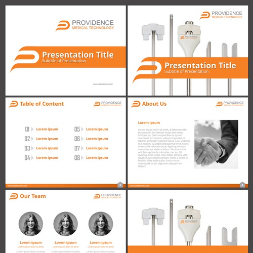 Powerpoint Template for Innovative Medical Device Company | PowerPoint ...