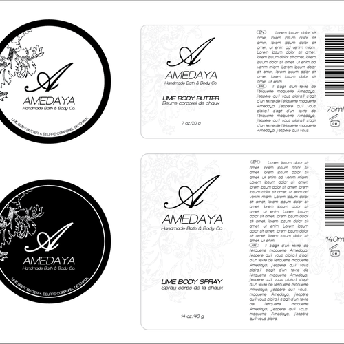 Simple, Clean Label Design for Bath & Body Company | Product label contest