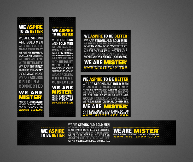 Typographic design of our mission statement | Banner ad contest