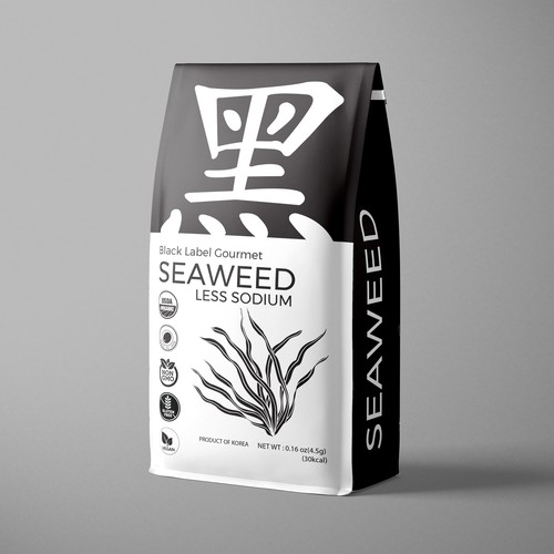 Create Impactful Seaweed Snack Package Designs for Black Label Gourmet ...