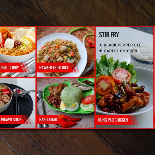 Create a jaw dropping food image menu board. | Menu contest