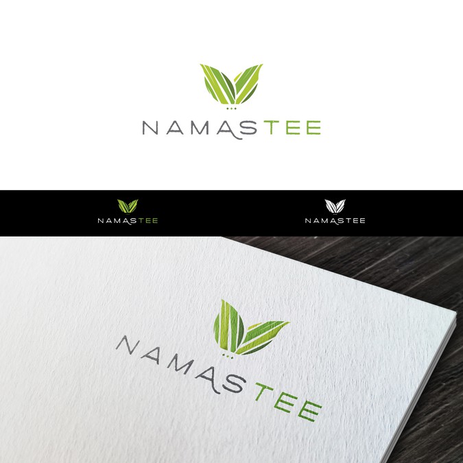namastee - logo for tea packaging and tea bottles ("tee"--> german word ...