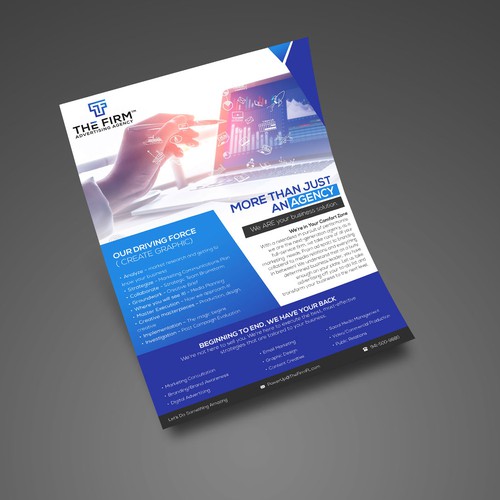 Ad Agency One-sheet/Fact-Sheet | Postcard, flyer or print contest