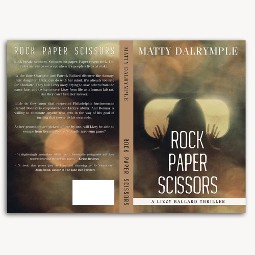 Book Cover Design for Thriller Novel "Rock Paper Scissors" | Book cover ...