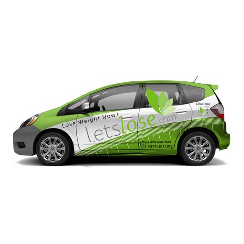 Create a Fun, Clean, Honda Fit Vehicle Advertising Wrap for Weight Loss ...