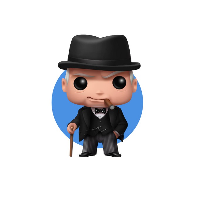 Create a cartoon Winston Churchill | Character or mascot contest