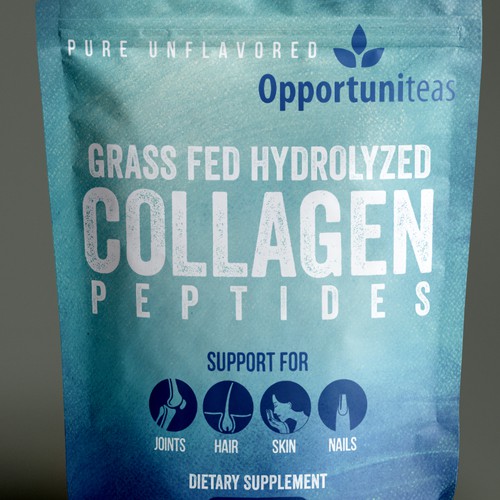 Design collagen supplement pouch packaging | Product packaging contest