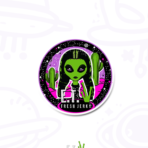 Designs | Wednesday Addams Alien Needed for Stickers | Illustration or ...
