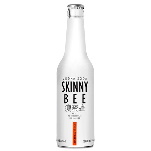 Designs | Skinny Bee vodka soda - updated packaging | Product packaging ...
