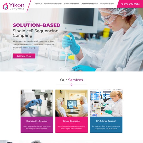 Yikon Genomics USA Launch Website | Web page design contest