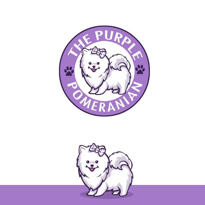 Pretty puppy logo needed for The Purple Pomeranian | Logo design contest