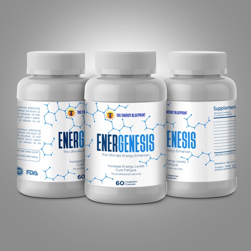 Design the label for the best energy enhancing nutritional supplement ...