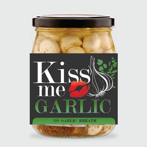 Fresh breath garlic jar labels | Product label contest