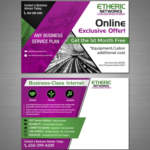 Postcard for Wireless High-Speed Internet Company | Postcard, flyer or ...