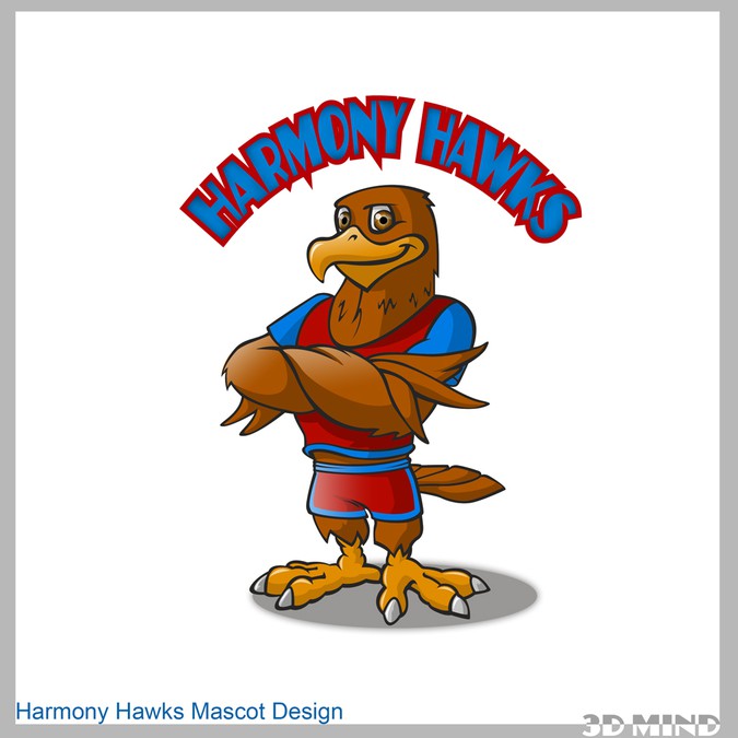 Kid friendly Hawk mascot that will promote Hawks rising to excellence ...