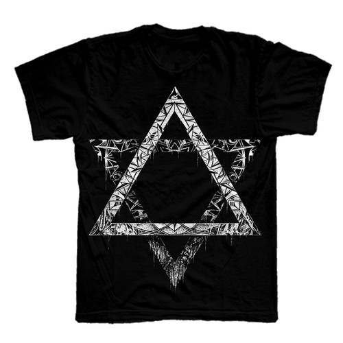 Interlaced hexagram design for occult style t shirt needed ...
