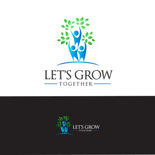 Create a fun logo for an education business "Let's Grow Together ...