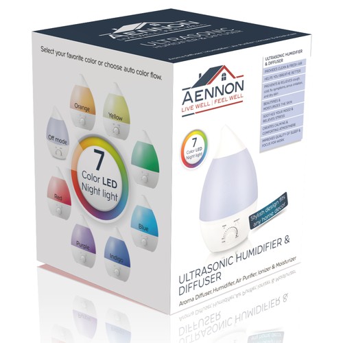 Create A **Ultrasonic Humidifier** Packaging Design To Be Seen All ...