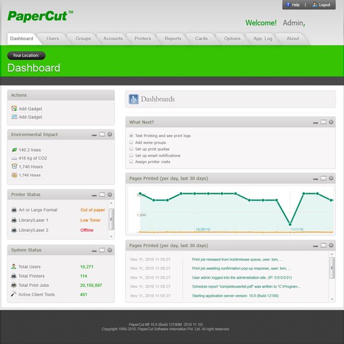Web application dashboard page (improving existing style) | Web page ...