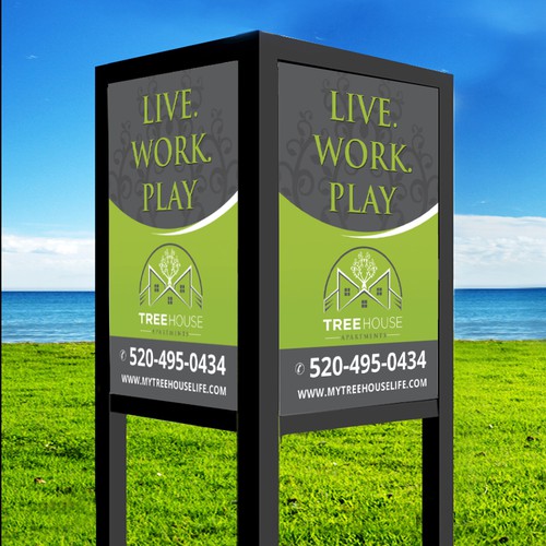 Treehouse Apartments Banner | Signage contest