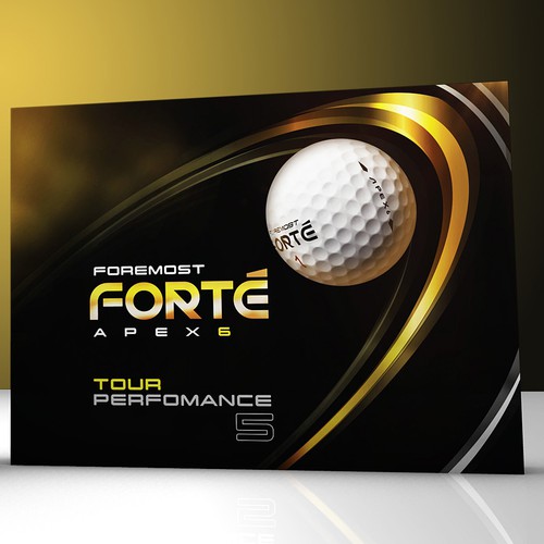 Create a futuristic, high-end packaging golf ball box for Foremost Golf ...