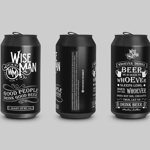 Crowler Label for Wise Man Brewing | Product label contest
