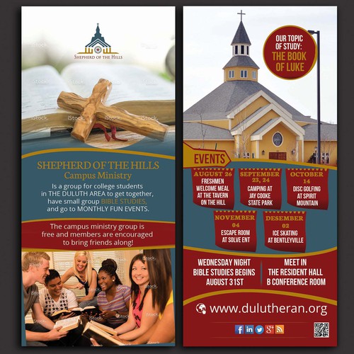Two Page Flyer for Church Campus Ministry Group | Postcard, flyer or ...