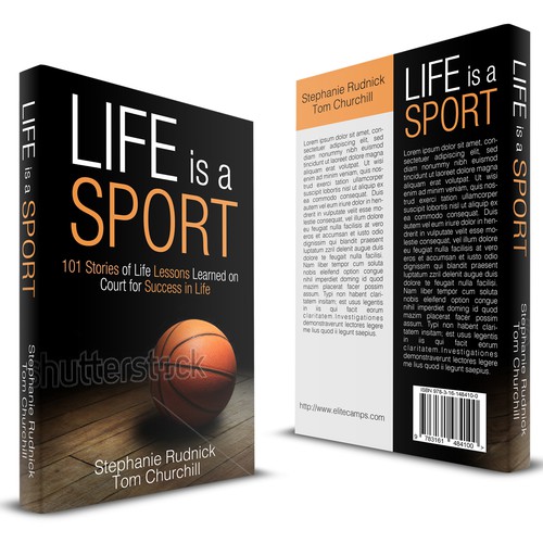 Create a Book Cover for a Sports Book that teaches life skills learned ...